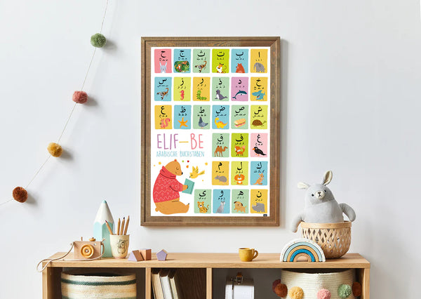 Elif-Be Arabische Buchstaben Poster – deinbuchshop.de